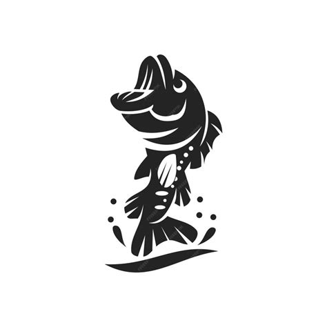 Premium Vector Largemouth Bass Fish Logo Template Isolated Brand