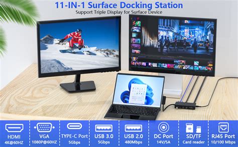 Microsoft Surface Dock 2 Surface Triple Display Dock With
