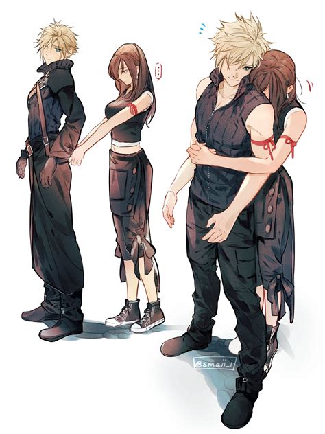 Tifa Lockhart And Cloud Strife Final Fantasy And 2 More Drawn By