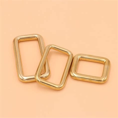 Solid Brass Rectangle Cast Ring 20 39mm Metal Welded Webbing Etsy