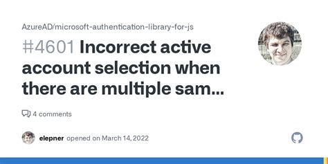 Incorrect Active Account Selection When There Are Multiple Same Accounts But With Different