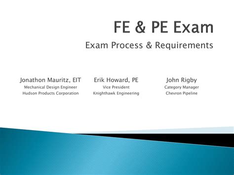 Fe And Pe Exam Asme