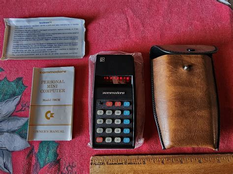 Vintage Commodore Electronic Calculator 796m Red Led W Case Unused