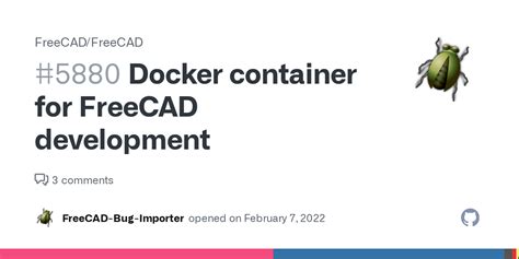 Docker Container For Freecad Development · Issue 5880 · Freecad
