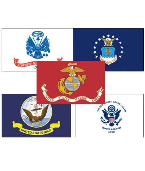 Military Flags All Five Branches HI TEX Flags Advertising Specialties
