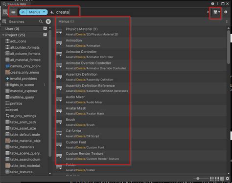 The Assetscreate Menu Unity Engine Unity Discussions