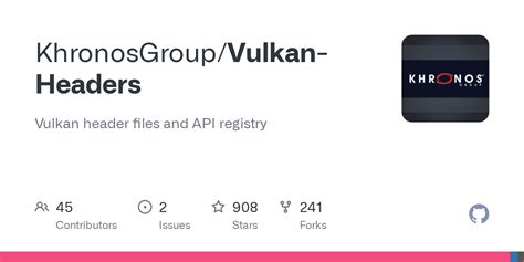 GitHub KhronosGroup Vulkan Headers Vulkan Header Files And API Registry