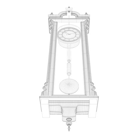 Antique Grandfather Clock 3d Turbosquid 2231245