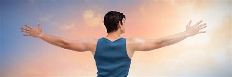 흰색 배경 위에 팔을 뻗어 젊은 남자의 후방 보기의 합성 이미지 3차원 형태에 대한 스톡 사진 및 기타 이미지 3차원 형태 검정 머리 구름 Istock