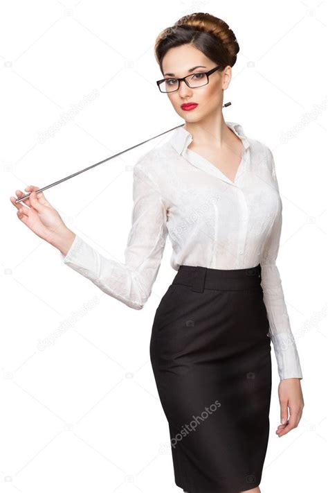 Beautiful Girl With A Pointer In Points Stock Photo By Kopitin 41267919