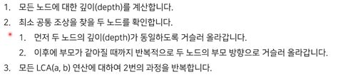 최소 공통 조상 lowest common acestor lca 알고리즘 10분 정복