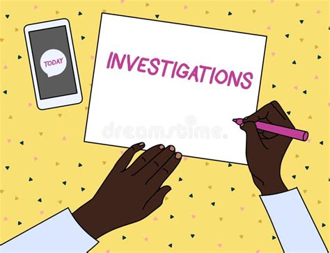 Word Writing Text Investigations Business Concept For The Formal Action Or Systematic