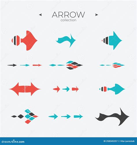 line arrow icon set line icons collection modern vector symbols stock vector illustration