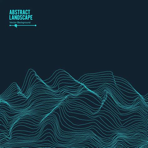 Abstract Landscape Background Array With Dynamic Particles Vector
