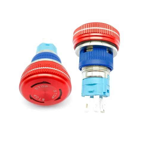 16mm IP65 Electrical Switch On Off Mushroom Button Push Button Switch Emergency Stop Switch Push