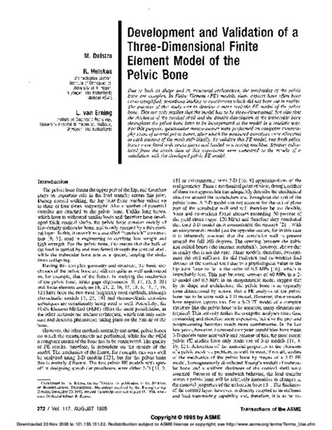 Pdf Development And Validation Of A Three Dimensional Finite Element Model Of The Face
