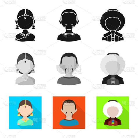 房地产图标饰头巾人种女人哈萨克人吉尔吉斯斯坦设计模仿布置