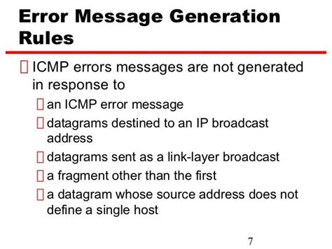internet control message protocol