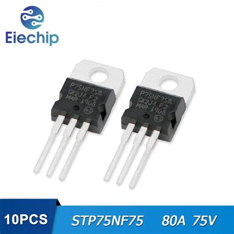 Buy 10PCS STP75NF75 P75NF75 80A 75V TO 220 Triode Transistor At Affordable Prices Free