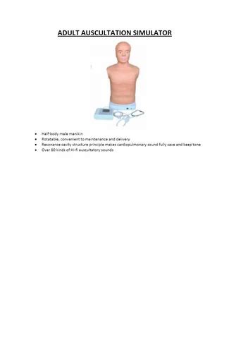 adult auscultation simulator at ₹ 111000 piece kottayam id