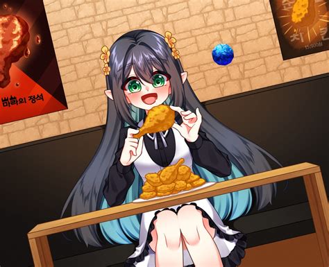 사약맛쿠키 작가 아트머그 Ld 커버곡 일러스트 방송용 귀여운 캐릭터