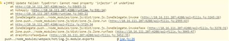Hmr Update Failed Typeerror Cannot Read Property Injector Of Undefined · Issue 25944