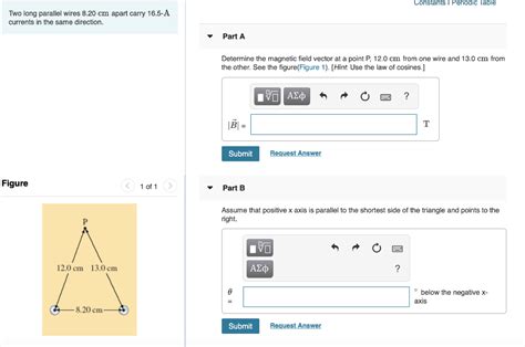 solved constants periodic table two long parallel wires