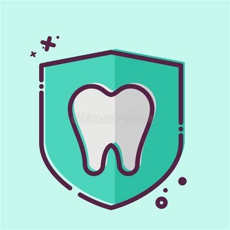 Icon Dental Protection Related To Dental Symbol Mbe Style Simple Design Editable Stock