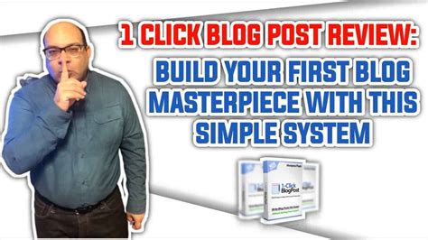 Do It Yourself Tutorials 1 Click Blog Post Review Build Your First