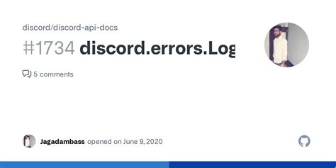Discord Errors Loginfailure Issue Discord Discord Api Docs Github
