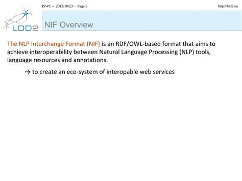 Integrating NLP Using Linked Data PPT