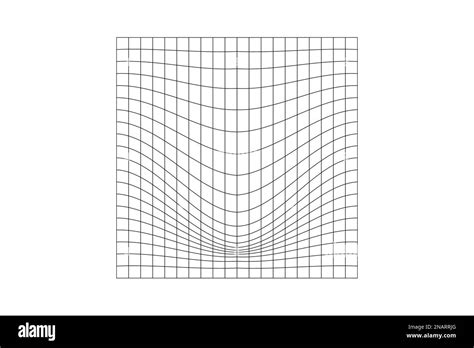 Distorted Square Grid Geometric Deformation Effect Mesh Warp Texture Convex Futuristic Net