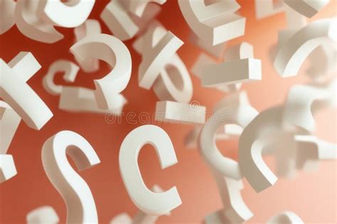 Creative Typography Design Featuring Floating 3d Letters In Modern Abstract Forms Against A Soft