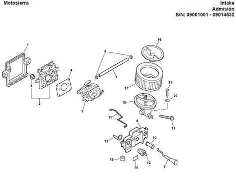 ECHO CS 370 Chainsaw Parts Diagram Serial Number 09001001 09999999 Page 2