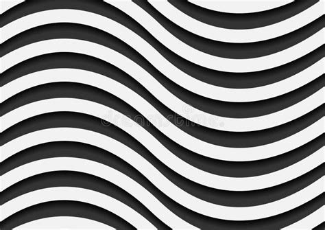 Black And White Waves Abstract Tech Minimal Background Stock Illustration Illustration Of