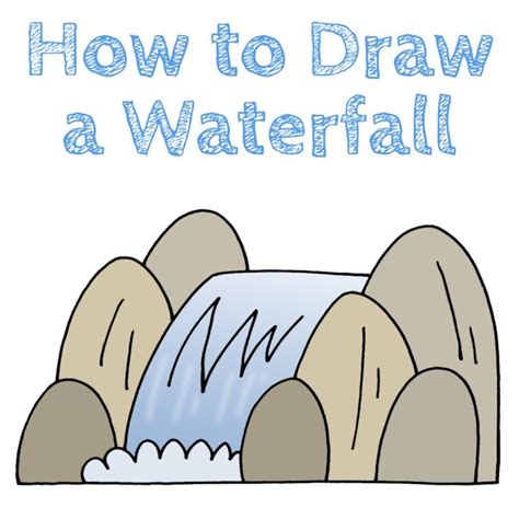 How To Draw A Waterfall How To Draw Easy
