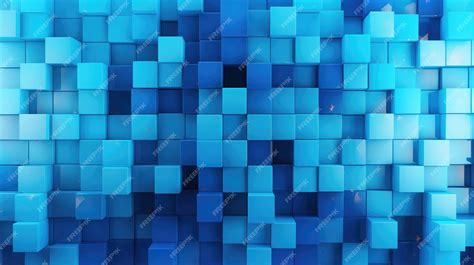 Premium Photo Azure Cubes Wall Background