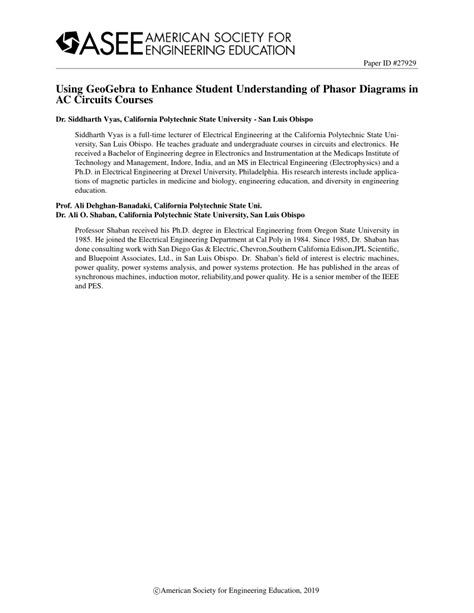 Drawing Phasor Diagrams For Ac Circuits Pdf Circuit Diagram