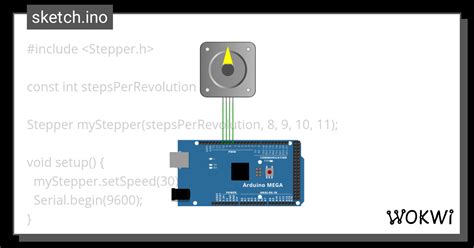 Motor Stepper Wokwi Esp32 Stm32 Arduino Simulator