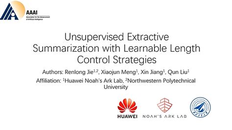 Underline Unsupervised Extractive Summarization With Learnable Length Control Strategies Video