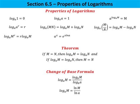 PPT Section 6 5 Properties Of Logarithms PowerPoint Presentation ID 2703991