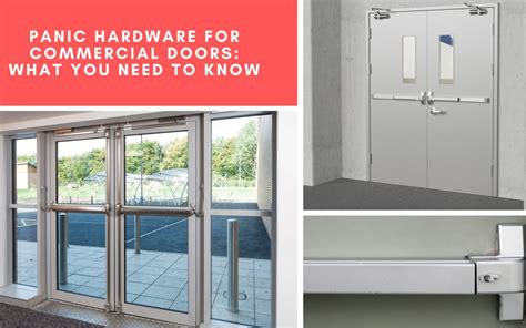 Glass Commercial Doors Panic Bar Crossbar Exit Devices With Surface