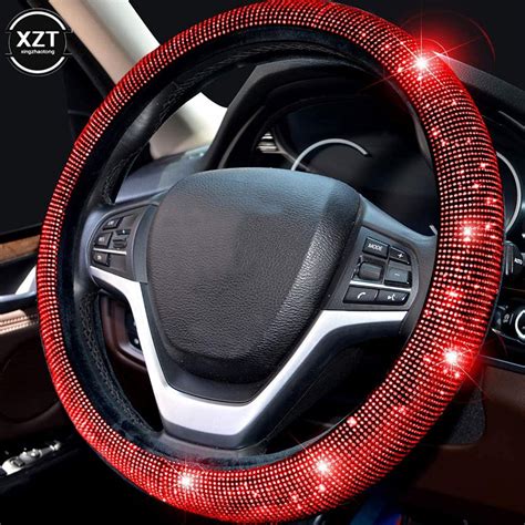 Badu Bg Универсален автомобилен волан 14 5 15 инча защитен капак с кристален диамант автомобилен