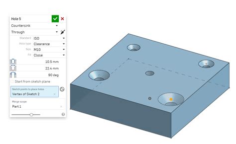 Where Is The Countersink — Onshape