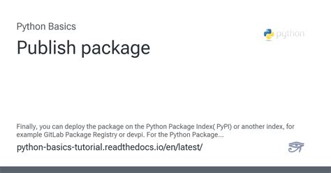 Publish Package Python Basics 2510
