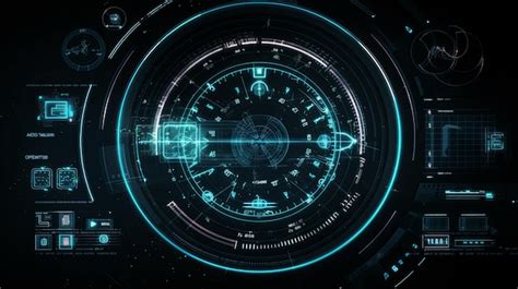 scifi hud line elements hitech premium ai generated image