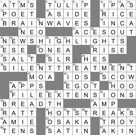 La Christmas Setting Wsj Crossword Emma Crossword Puzzles