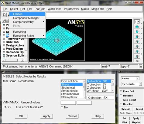 How To Find The Points In Ansys Modelling Having A Specific Stress State Sx A Sy B Sxy