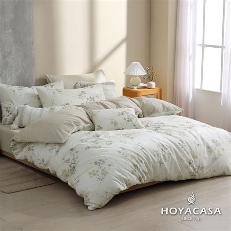 Hoyacasa 悠墨詩韻 加大四件式純棉兩用被床包組天絲入棉30 Pchome 24h購物