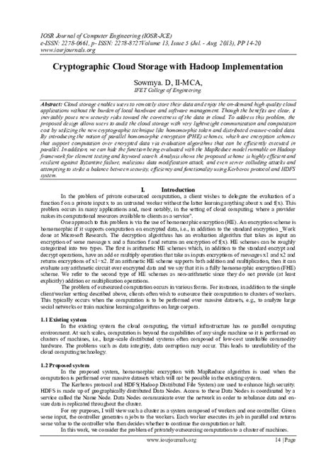 pdf cryptographic cloud storage with hadoop implementation